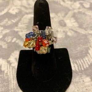 Jewelry | Dangling Multi Color Beaded Ring Extendable | Poshmark